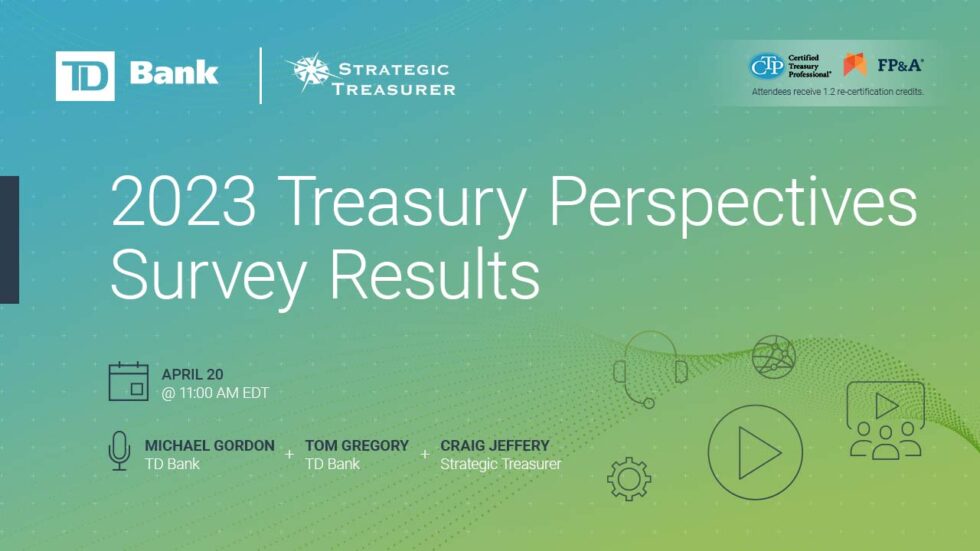2023 Treasury Perspectives Survey - Strategic Treasurer