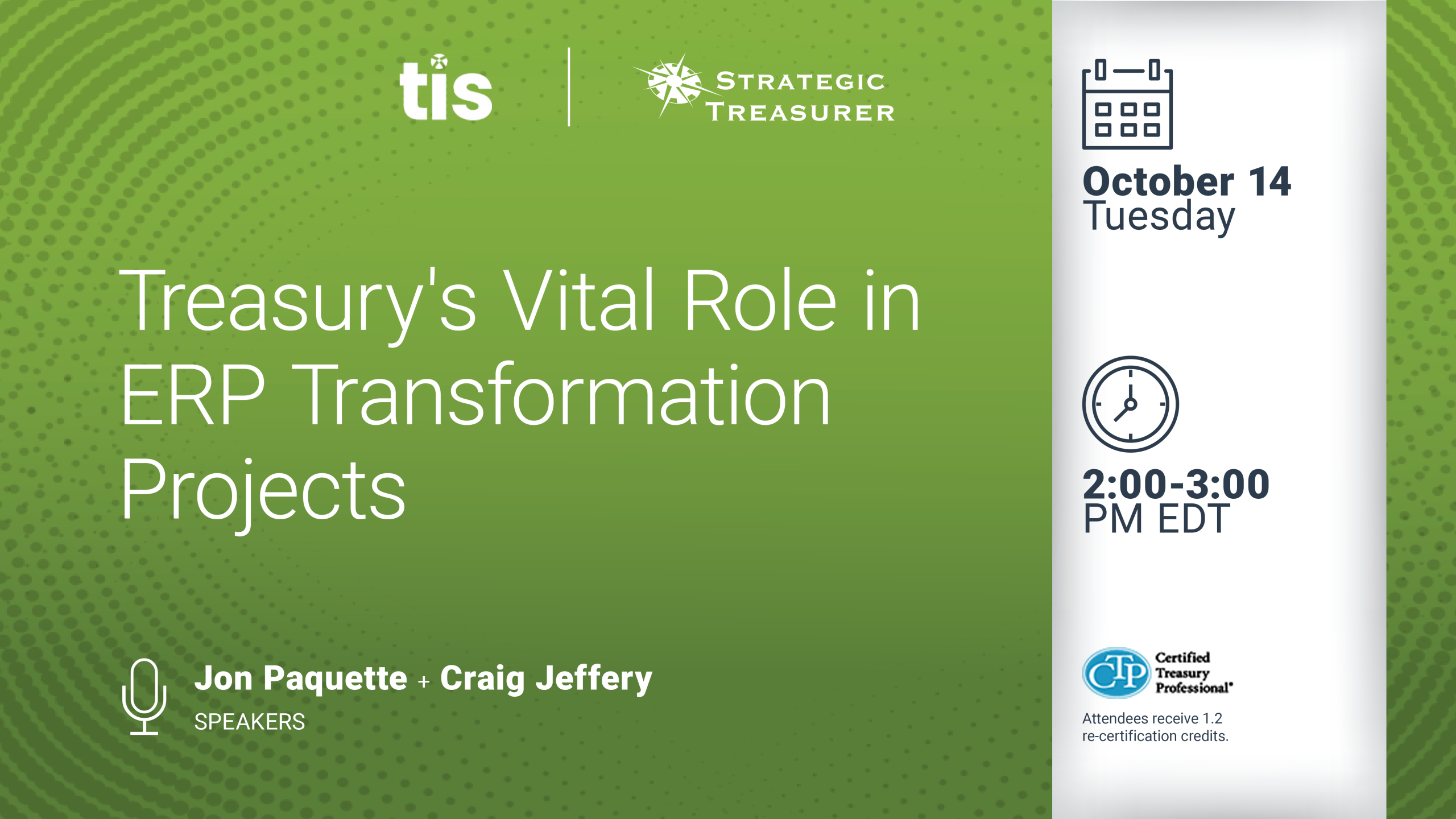 Webinars - Strategic Treasurer