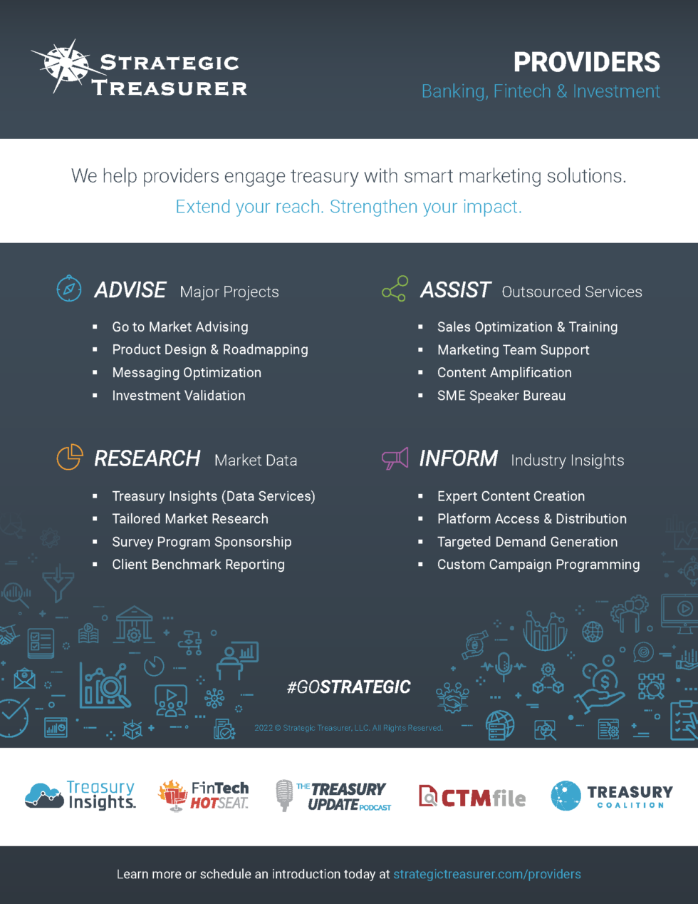 Providers | Banking, Fintech & Investment - Strategic Treasurer