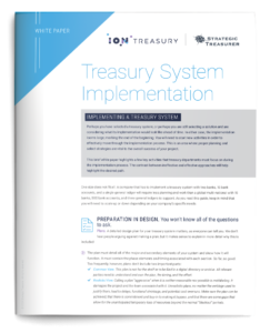 Treasury System Implementation - White Paper