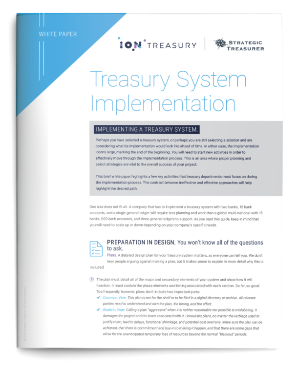 Treasury System Implementation - White Paper