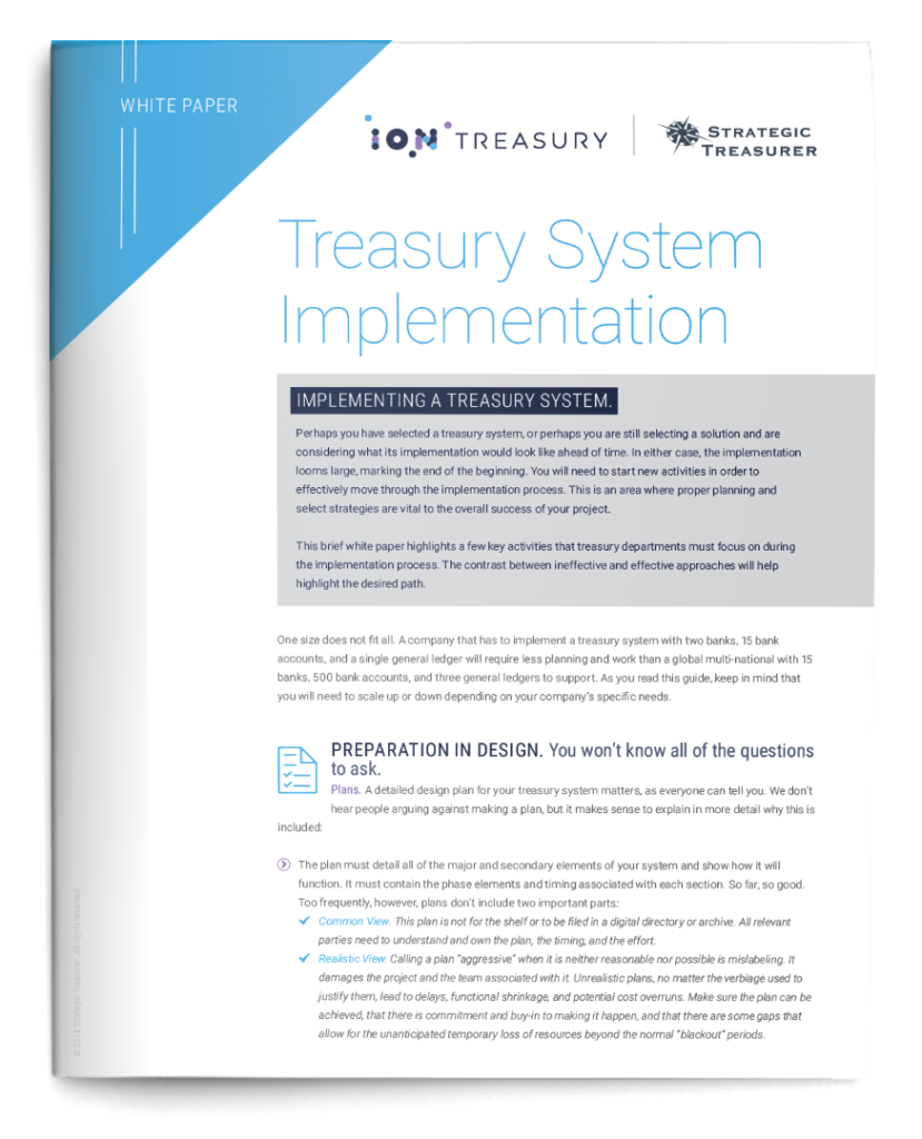 Treasury System Implementation - White Paper
